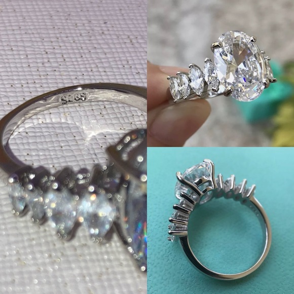 Fashion Jewelry | Jewelry | Sparkling White Sapphire Chunky Bling Ring ...